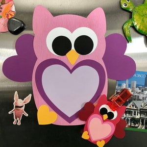 Valentines Kids Craft OWL SVG Cut File and PDF Printable- a Heart ...