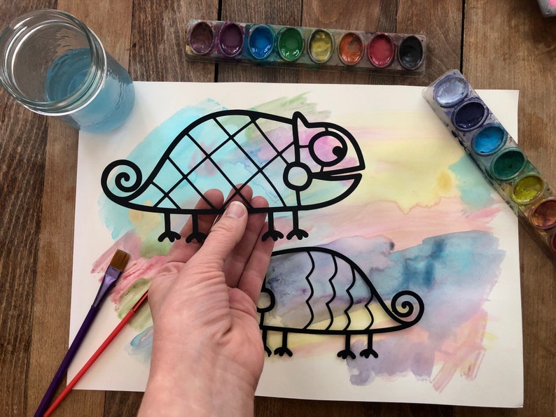 Chameleon's Colors Craft Template SVG and PDF a Tashiro - Etsy