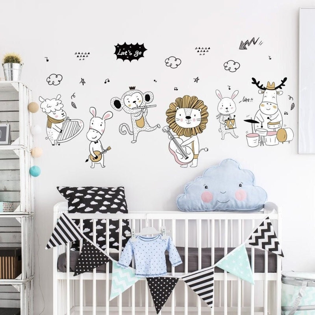 Baby Room Stickers, Children's Wall Stickers, Animal Sticker, Lion ...