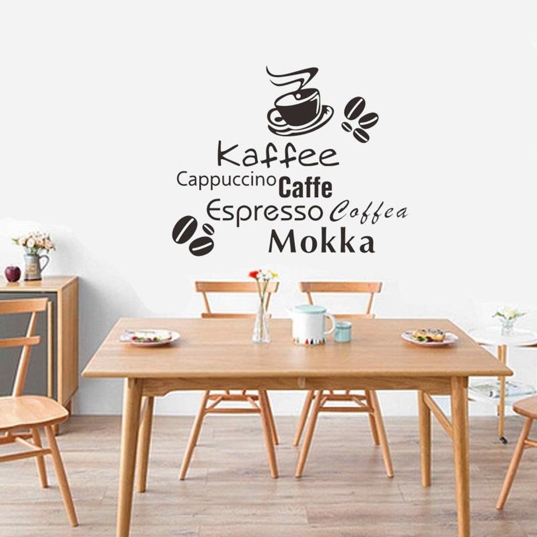 Coffee Wall Sticker, Coffee Wall Decal, Kitchen Decal, Meal Decal, Food ...