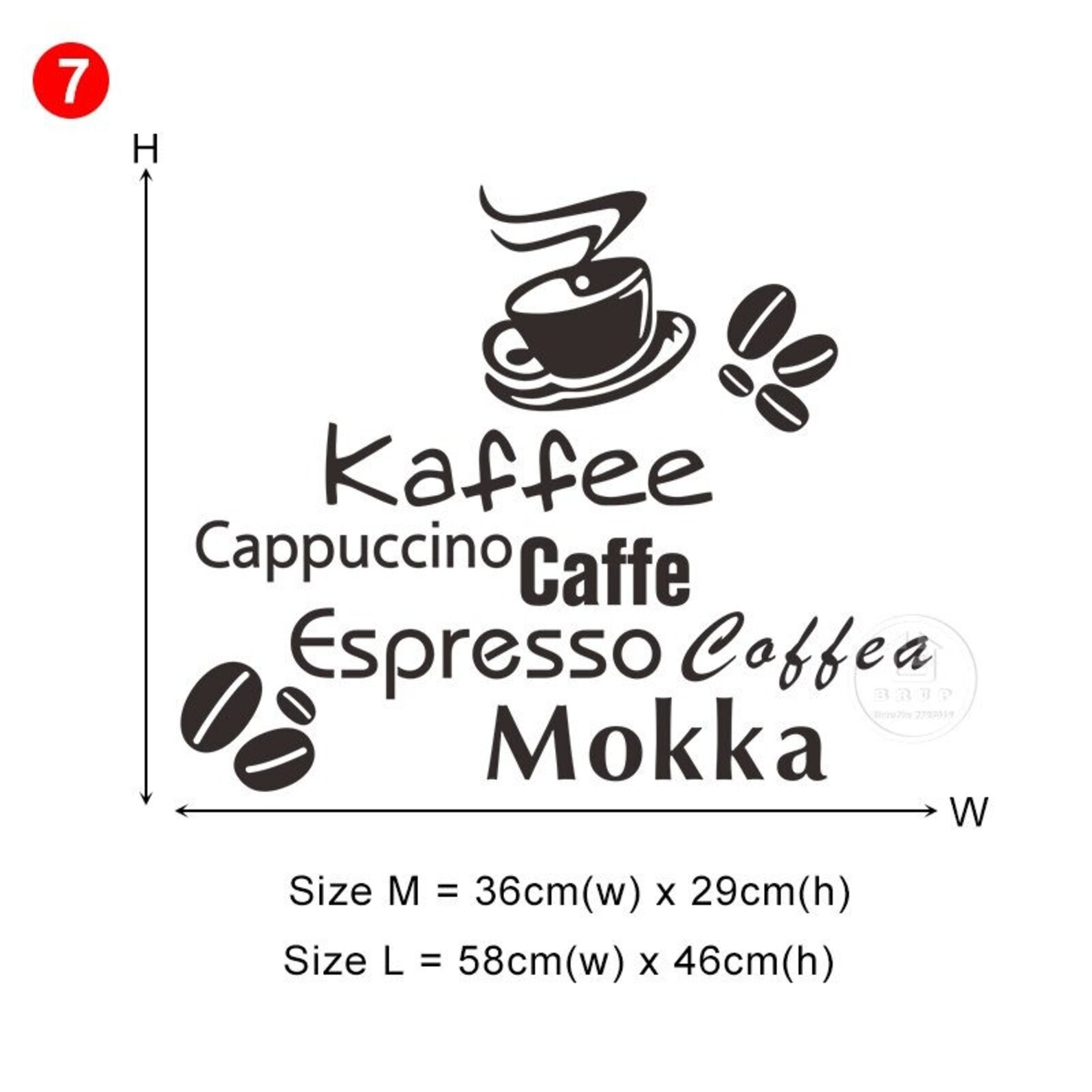 Coffee Wall Sticker Coffee Wall Decal Kitchen Decal Meal - Etsy