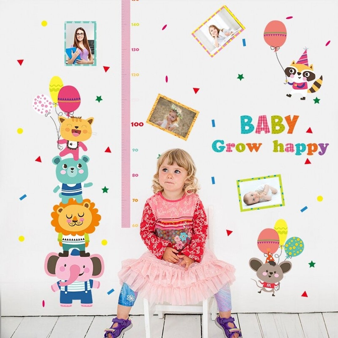 Baby Height Chart Stickers, Baby Wall Height Chart, Child Height Chart ...