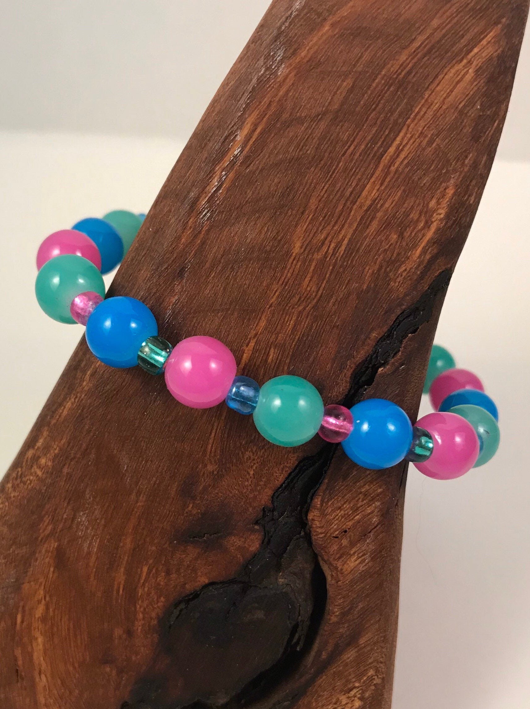 Polysexual Poly Pride LGBTQ Beaded Bracelet, American Made in USA, Pink ...