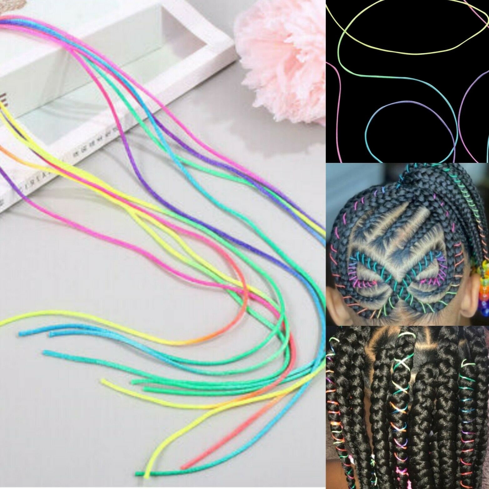 STRETCHY METALLIC CORD String Rope Braiding Hair Accessories | Etsy