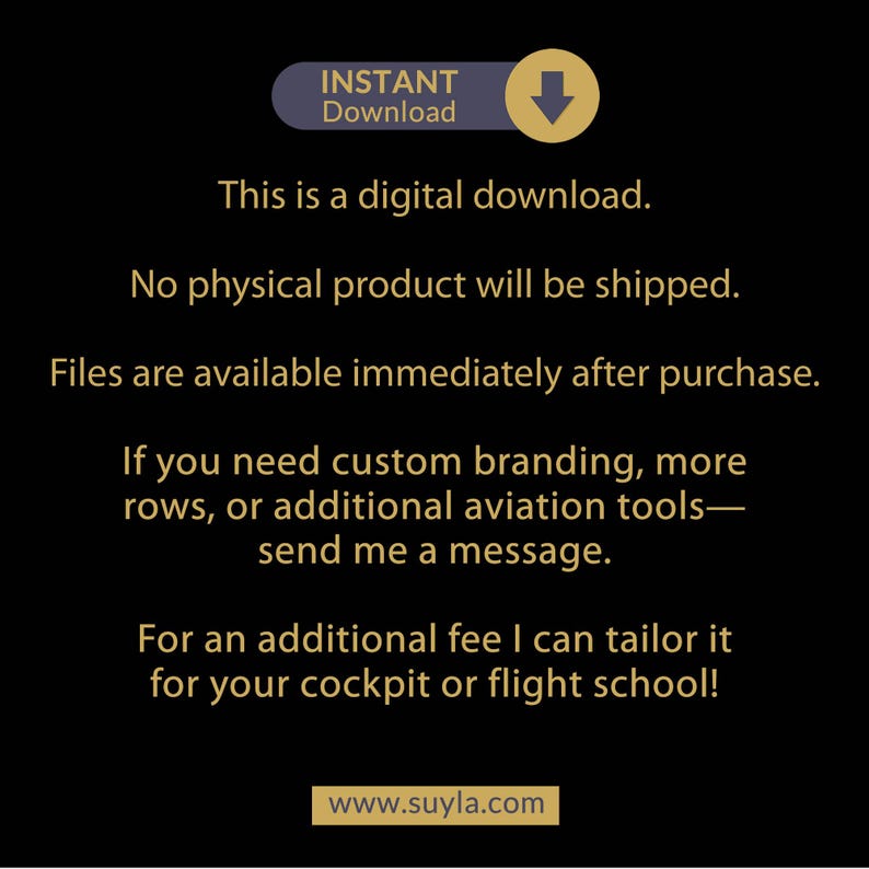 PRINTABLE PDF Pilot Logbook, Aviation Forms Bundle: Pilot Training and Certification Log, Flight ...