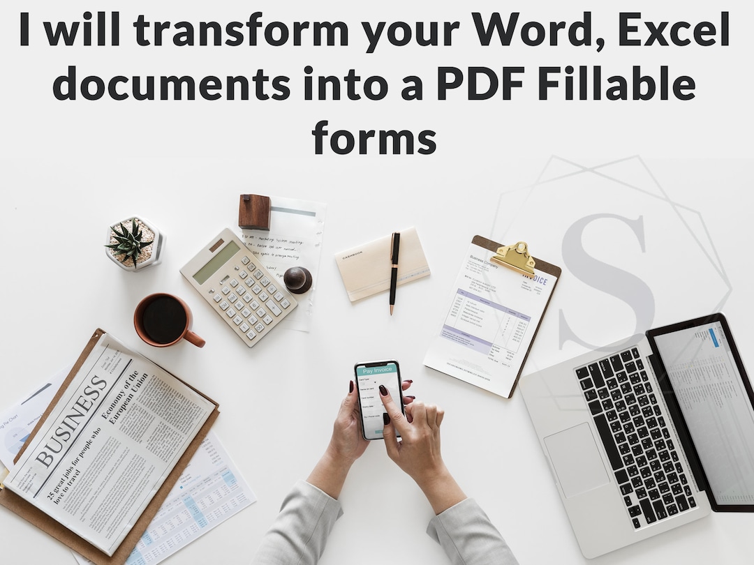 Custom FILLABLE PDF Form (1 Page) Transform Your Word, Excel Documents ...