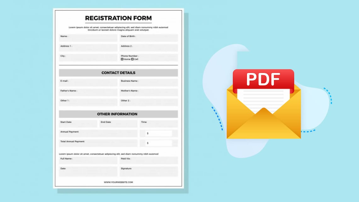 Custom FILLABLE PDF Form (1 Page) Transform Your Word, Excel Documents ...