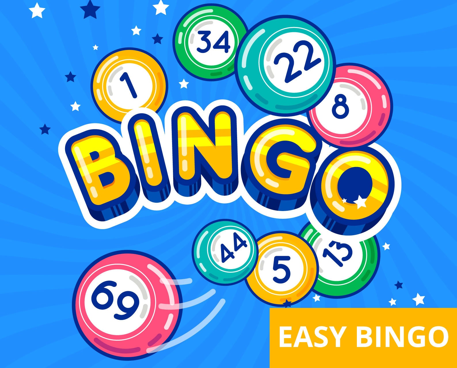 EASY BINGO - 30 Bingo Cards With Call Sheet - Instant Download - PDF ...