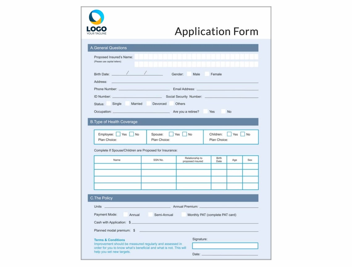 Custom FILLABLE PDF Form (1 Page) Transform Your Word, Excel Documents ...