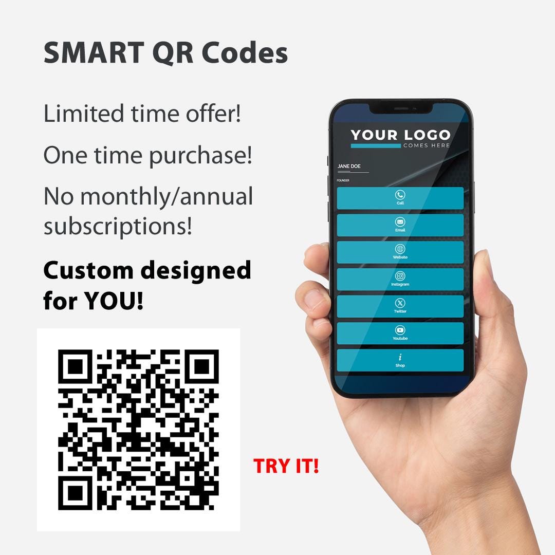 5 Personalized Smart QR Codes - You Will Be Getting a Finished Custom ...