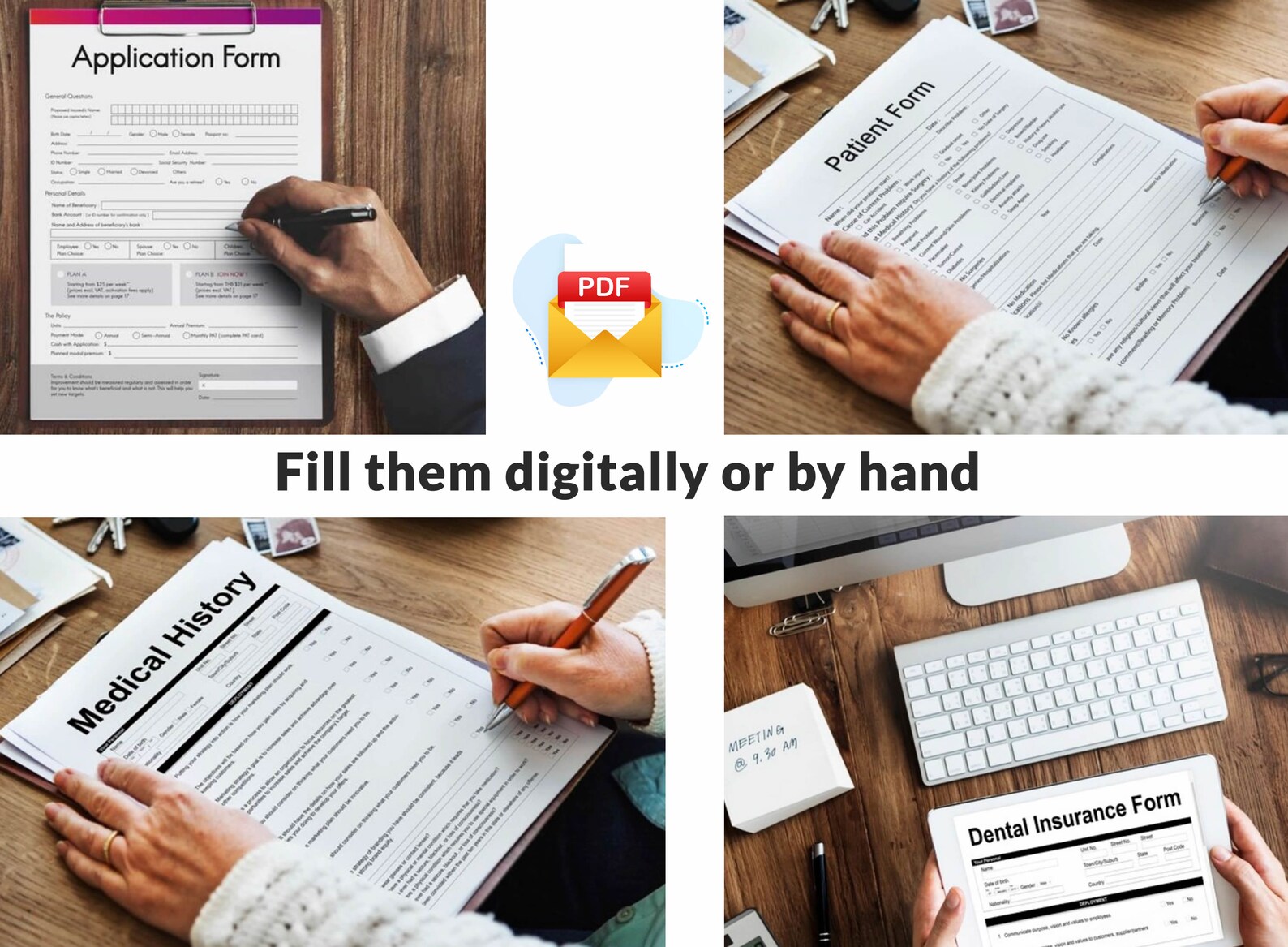 Custom FILLABLE PDF Form (1 Page) Transform Your Word, Excel Documents ...