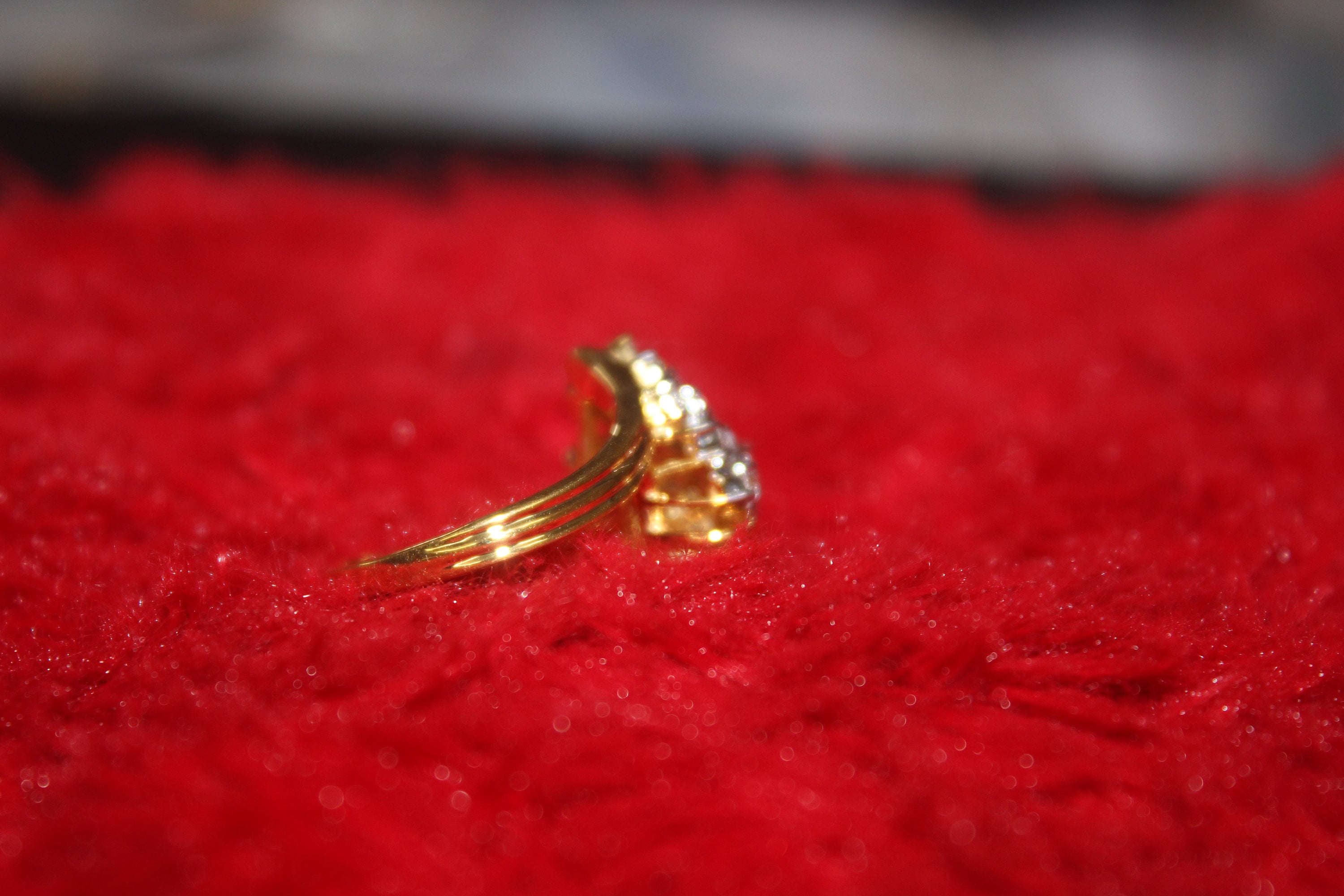 HUGE 3.00 Carat Diamond Waterfall Cluster 14K Yellow Gold Plated ...