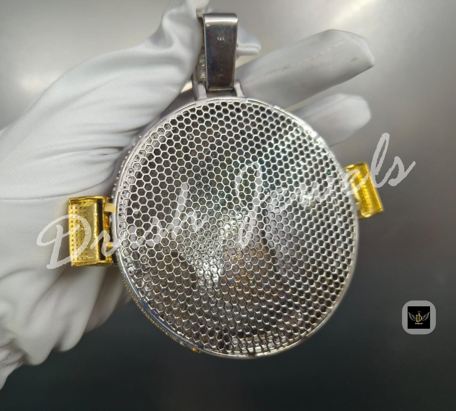 Custom Moissanite Rapper Pendant, Solid 925 Silver, Two-tone Gold ...