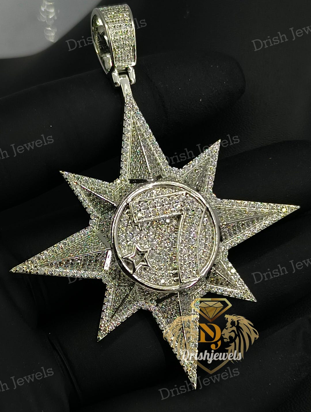 Five-percent Nation Five Percenter 7 Number Iced Out Allah Islamic ...