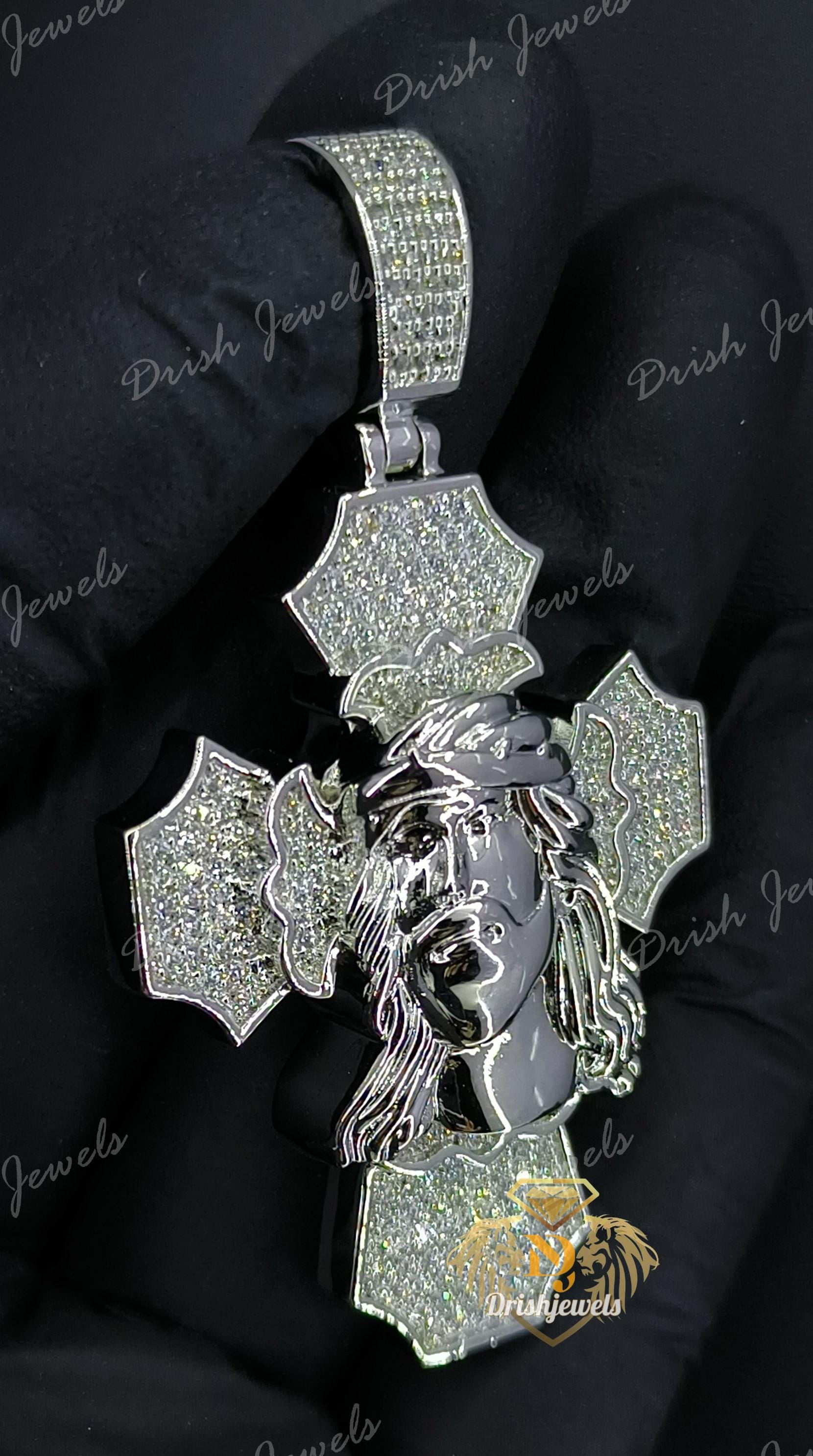 Jesus Christ Head Crown of Thorn Holy Cross Pendant Charm, Test Passer ...