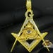 Diamond Masonic Eye of Providence Snake Pendant: Sterling Silver, 14k ...