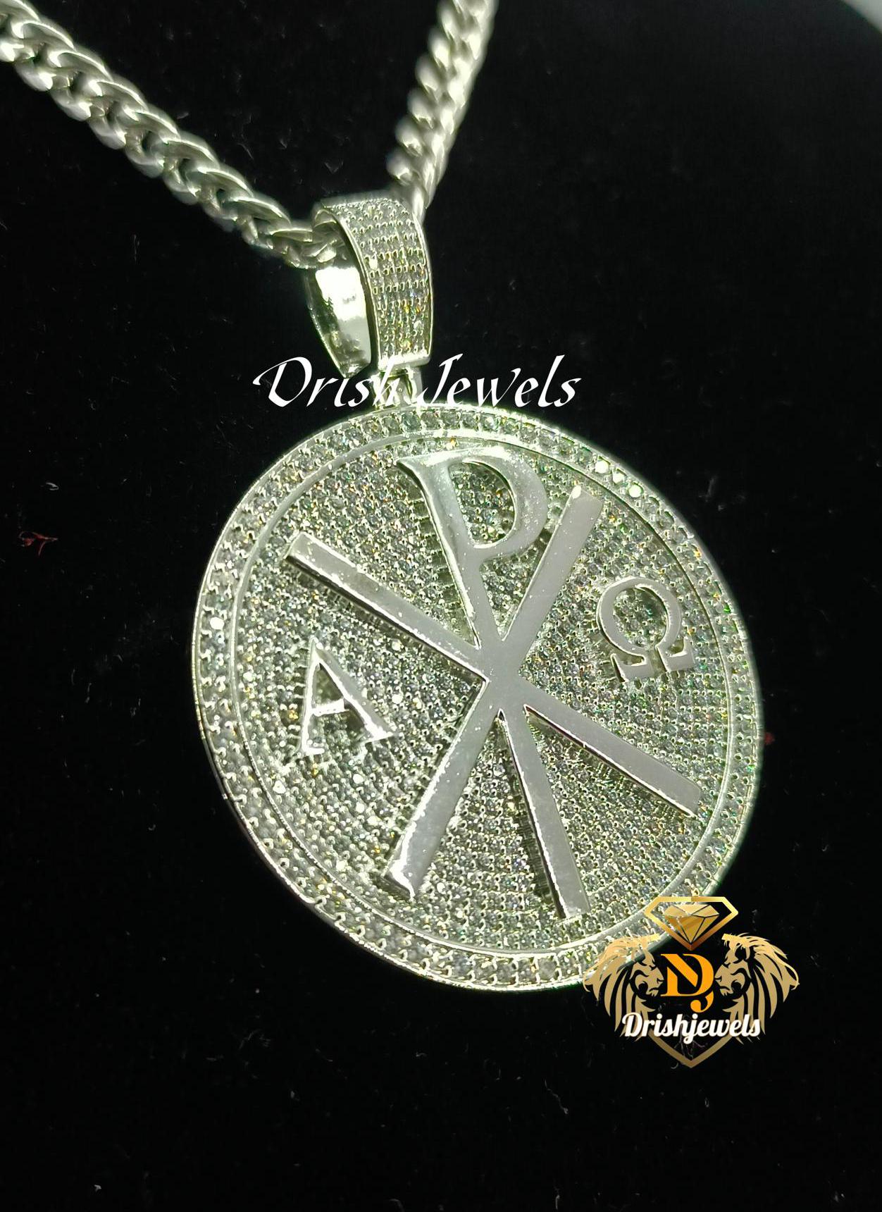 Chi Rho Px Jesus Christ Alpha Omega Christian Symbol Pendant 925 ...