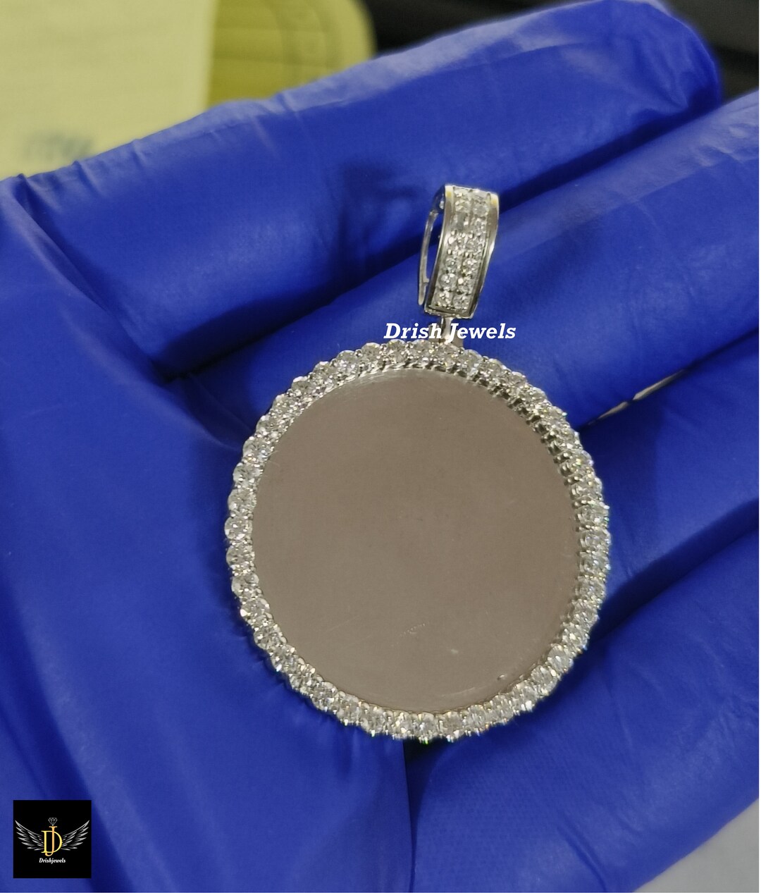 Customize Natural Moissanite Photo Pendant for Men & Women/ Memory ...