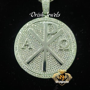 Chi Rho Px Jesus Christ Alpha Omega Christian Symbol Pendant 925 ...