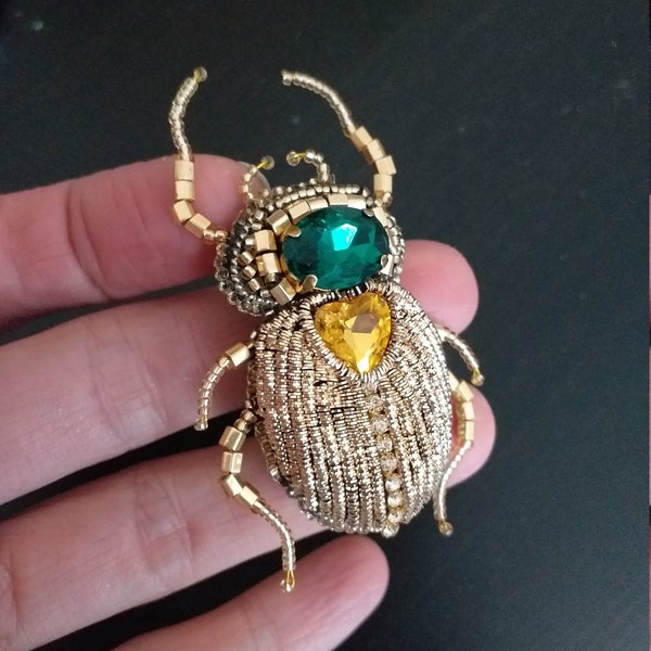 Beaded Bug Brooch - Etsy