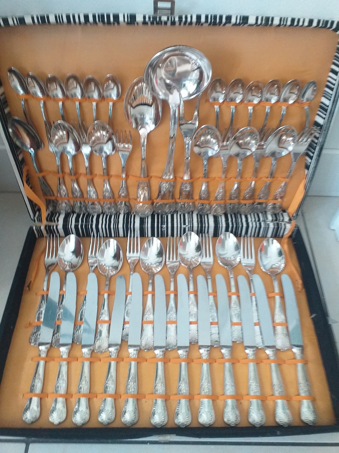 Set Posate 12 Persone Placcato Argento 800 Silver Plated, Completo ...