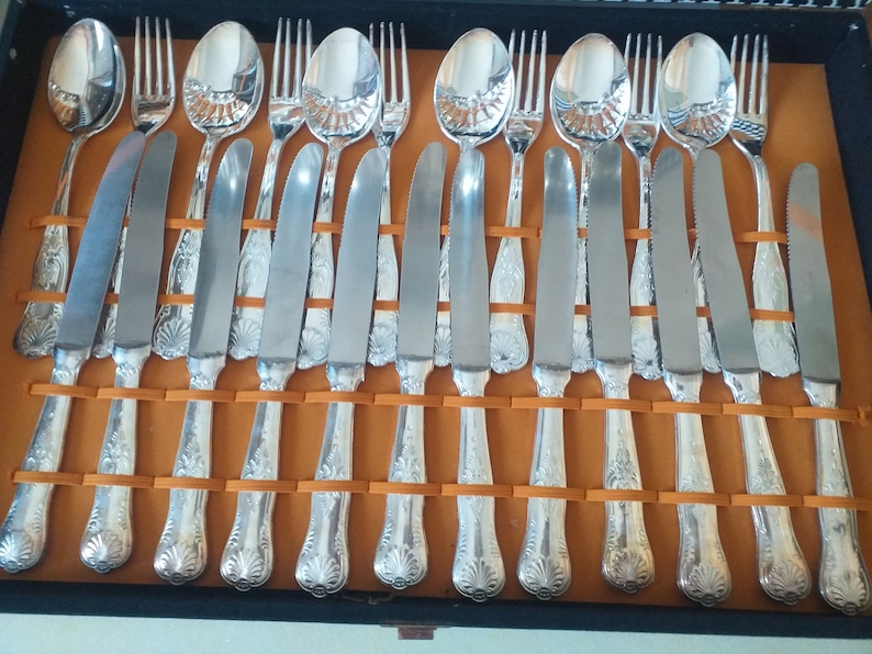 Set Posate 12 Persone Silver Plated Arg 800 51 Pezzi, Scatola, Italia ...
