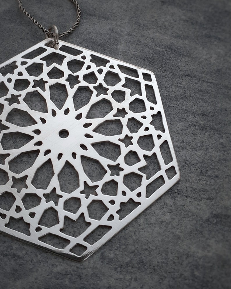 Islamic Pattern Necklace Made With Sterling Silver - Etsy
