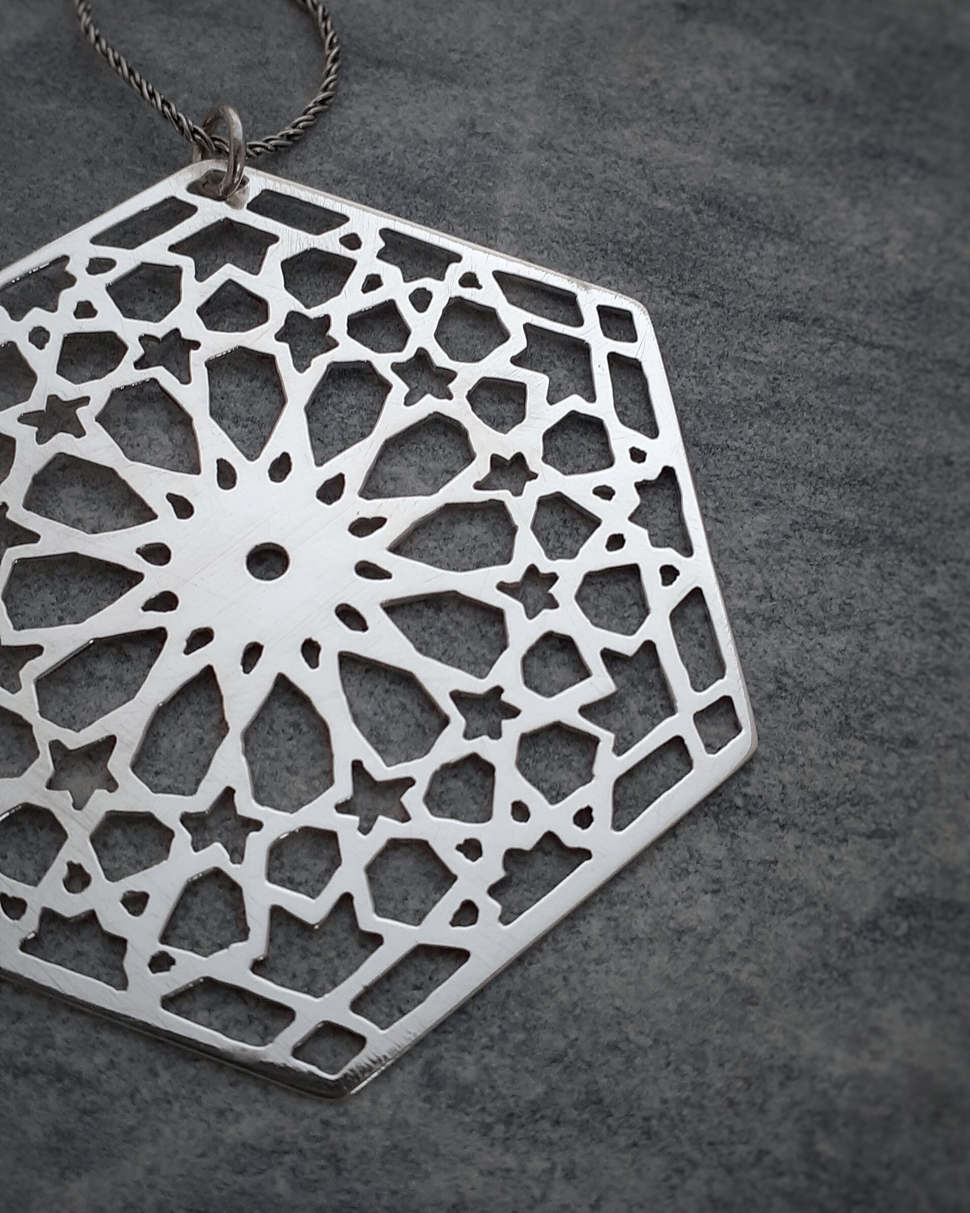 Islamic Pattern Necklace Made With Sterling Silver - Etsy