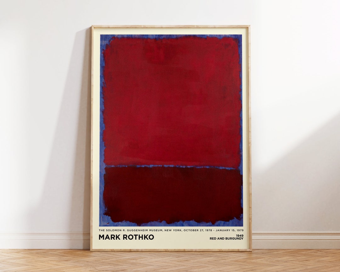 Mark Rothko Print Rothko Red and Burgundy Abstract Print - Etsy