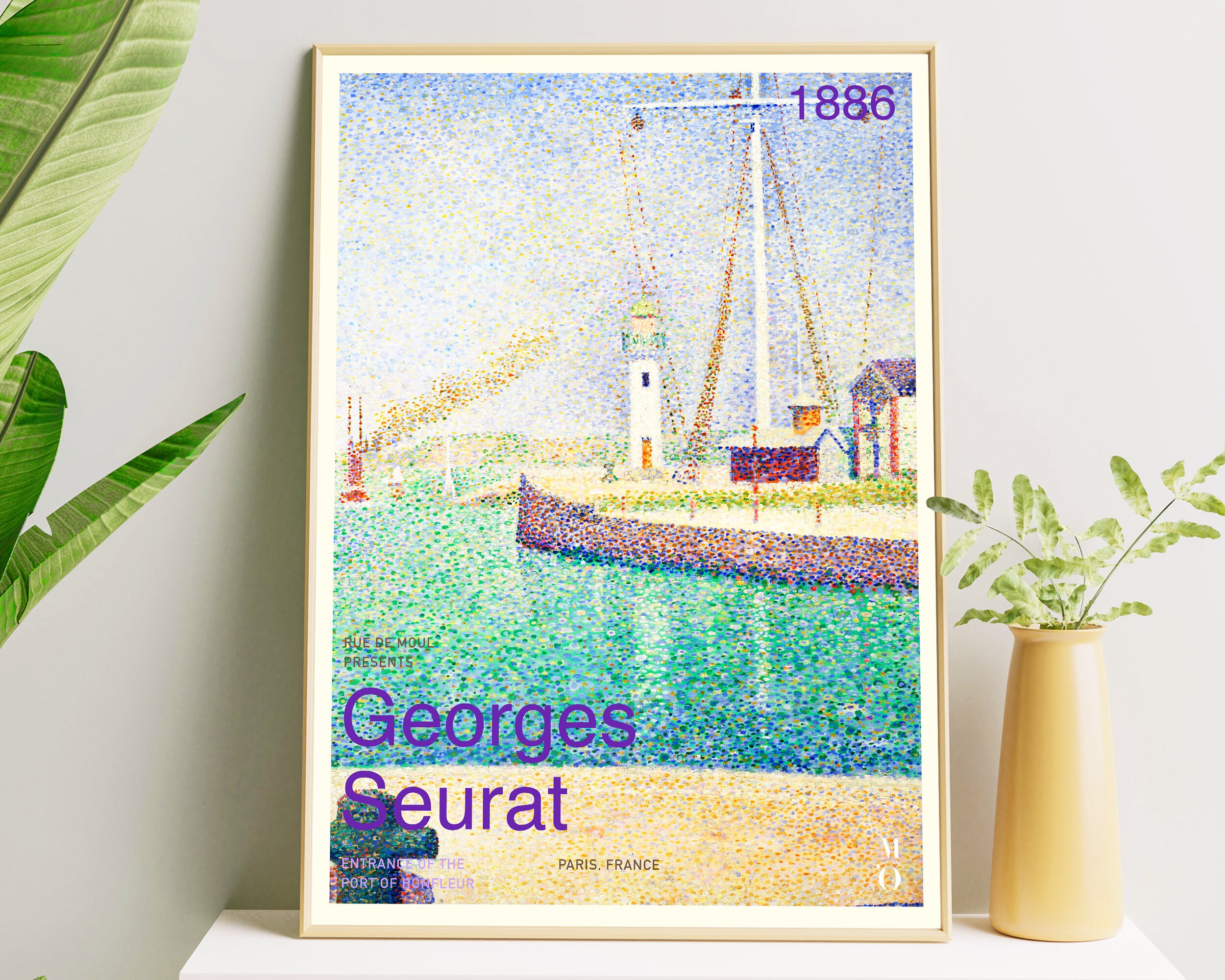 Georges Seurat Entrance of the Port Honfleur Poster Vintage - Etsy