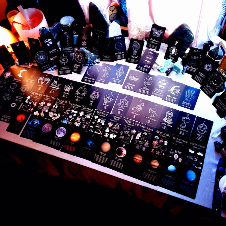 Celestial Oracle Deck (tarot Size) Astrology Oracle Cards - Zodiac ...