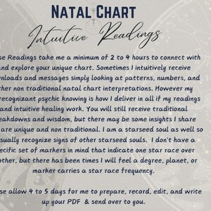 Natal Chart Reading - Self Exploration & Intuitive Insights Specific to ...