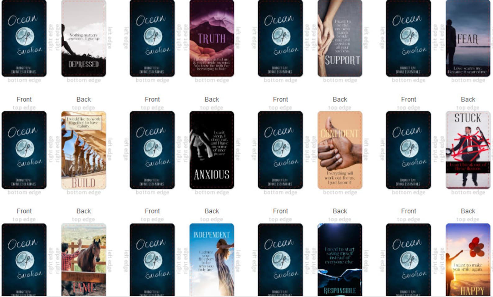 Ocean of Emotion Oracle Cards Bridget Rau Divine Essentials | Etsy