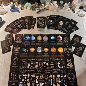 Celestial Oracle Deck (tarot Size) Astrology Oracle Cards - Zodiac ...