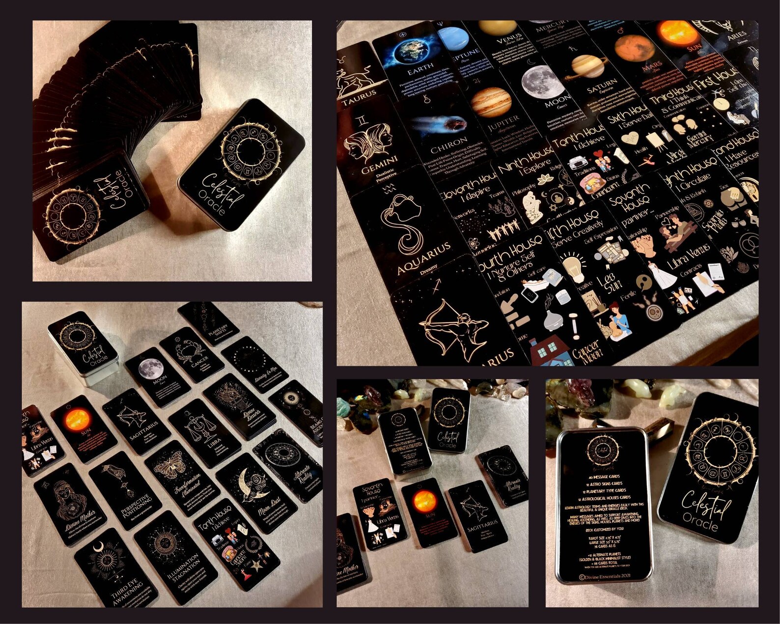 Celestial Oracle Deck tarot Size Astrology Oracle Cards | Etsy