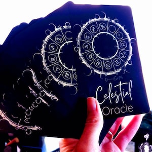 Celestial Oracle Deck (tarot Size) Astrology Oracle Cards - Zodiac ...