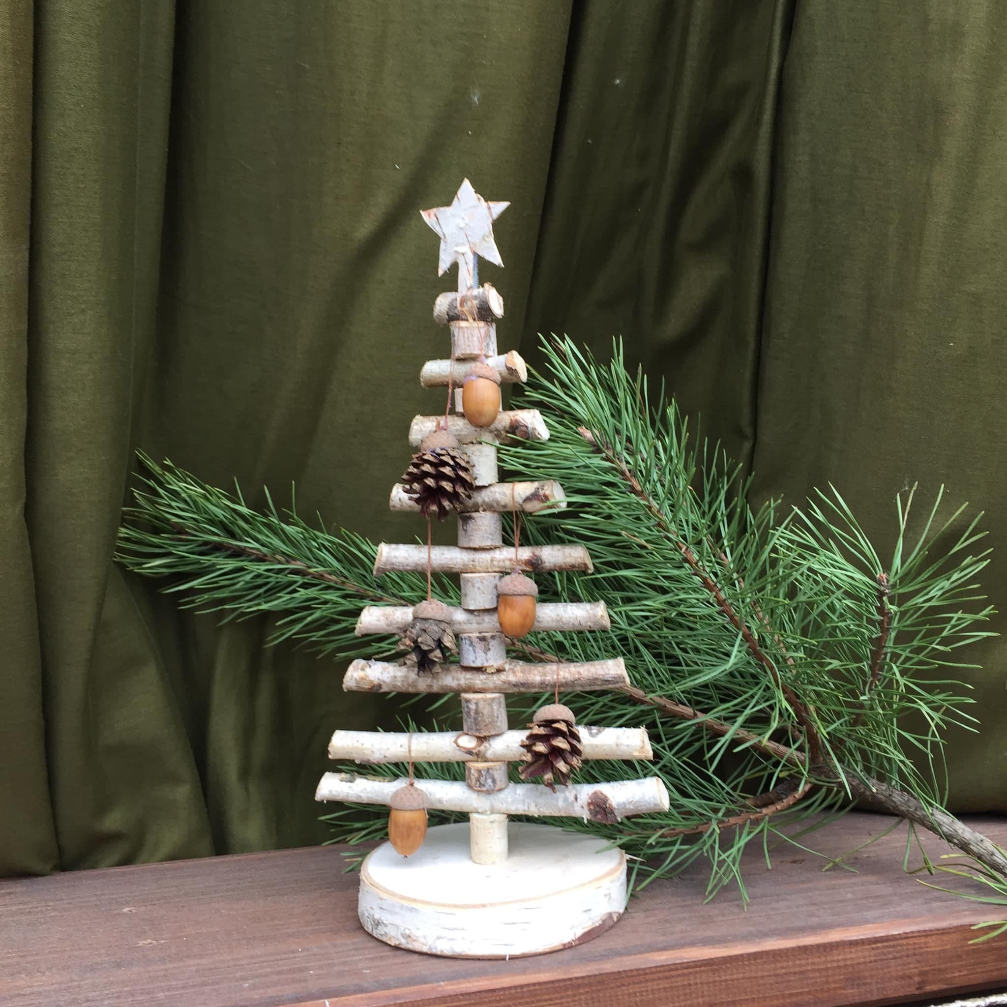 Mini Wood Christmas Tree Eco Birch Christmas Tree Birch Branch - Etsy