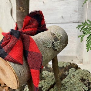 BIG Handmade Log Reindeer Rustic Holiday Centerpiece Log Deer - Etsy