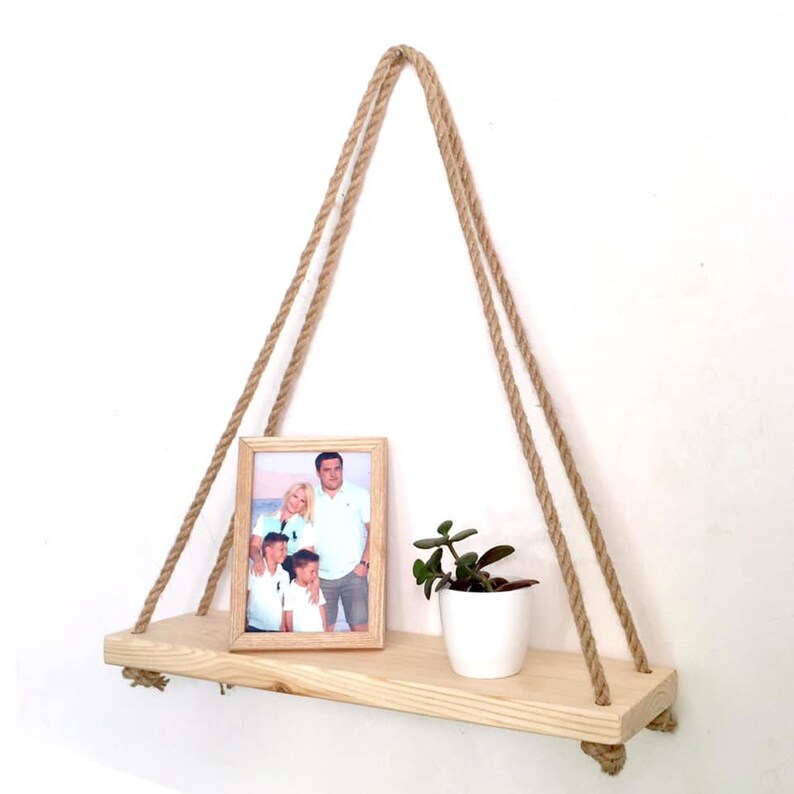 Rope Shelf Hanging Shelves Rope Floating Shelves Triangle | Etsy