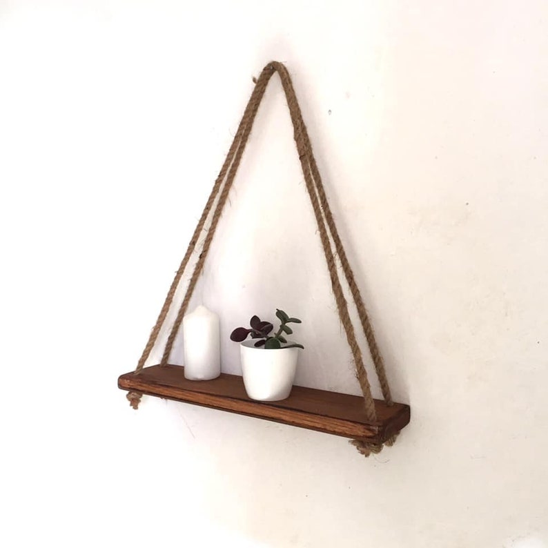 Rope Shelf Floating Shelves Triangle Shelf Hanging Shelves Rope - Etsy