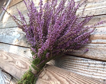 Heather Bouquet Dried Flower Bunch Dried Heather Flower Calluna ...