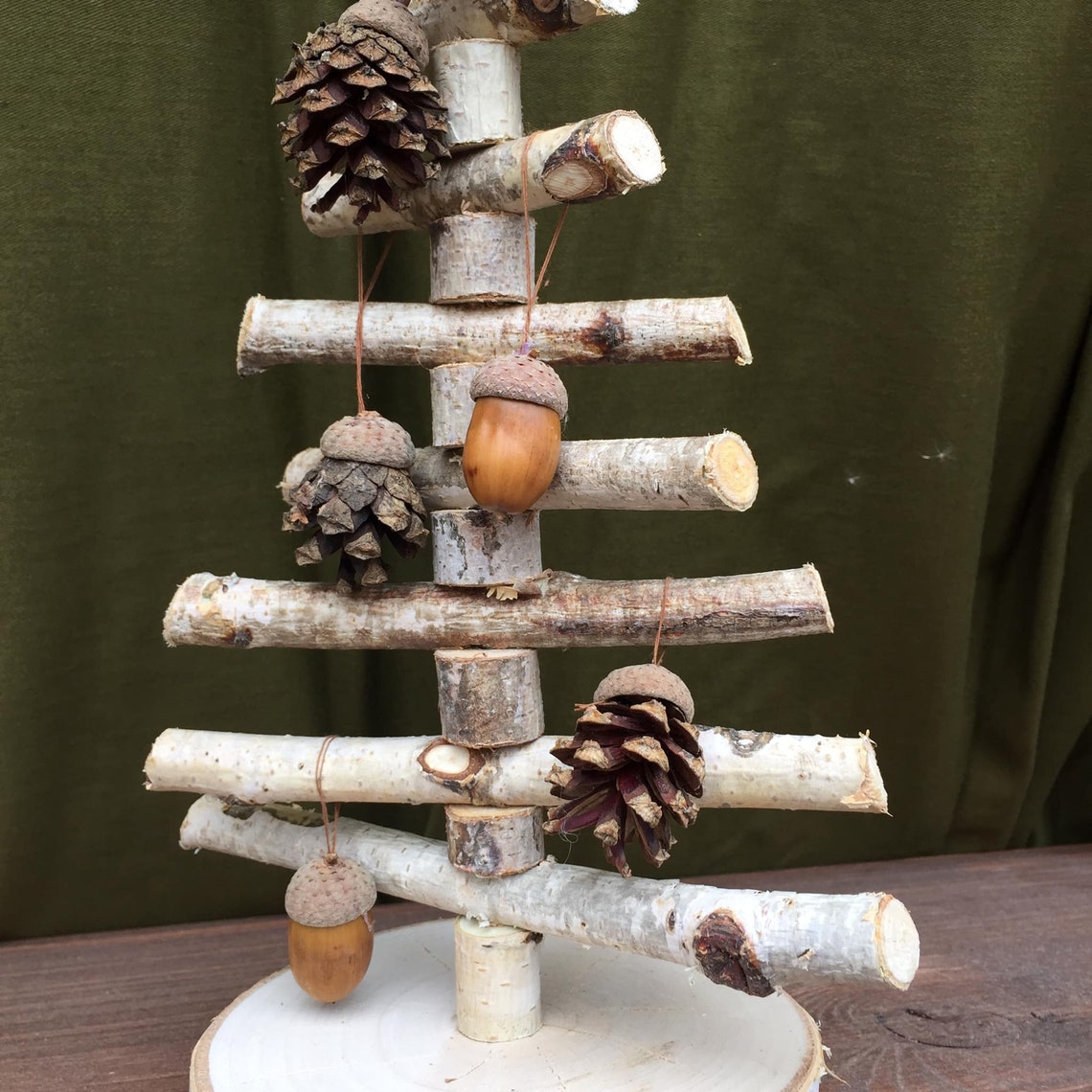 Mini Wood Christmas Tree Eco Birch Christmas Tree Birch Branch - Etsy