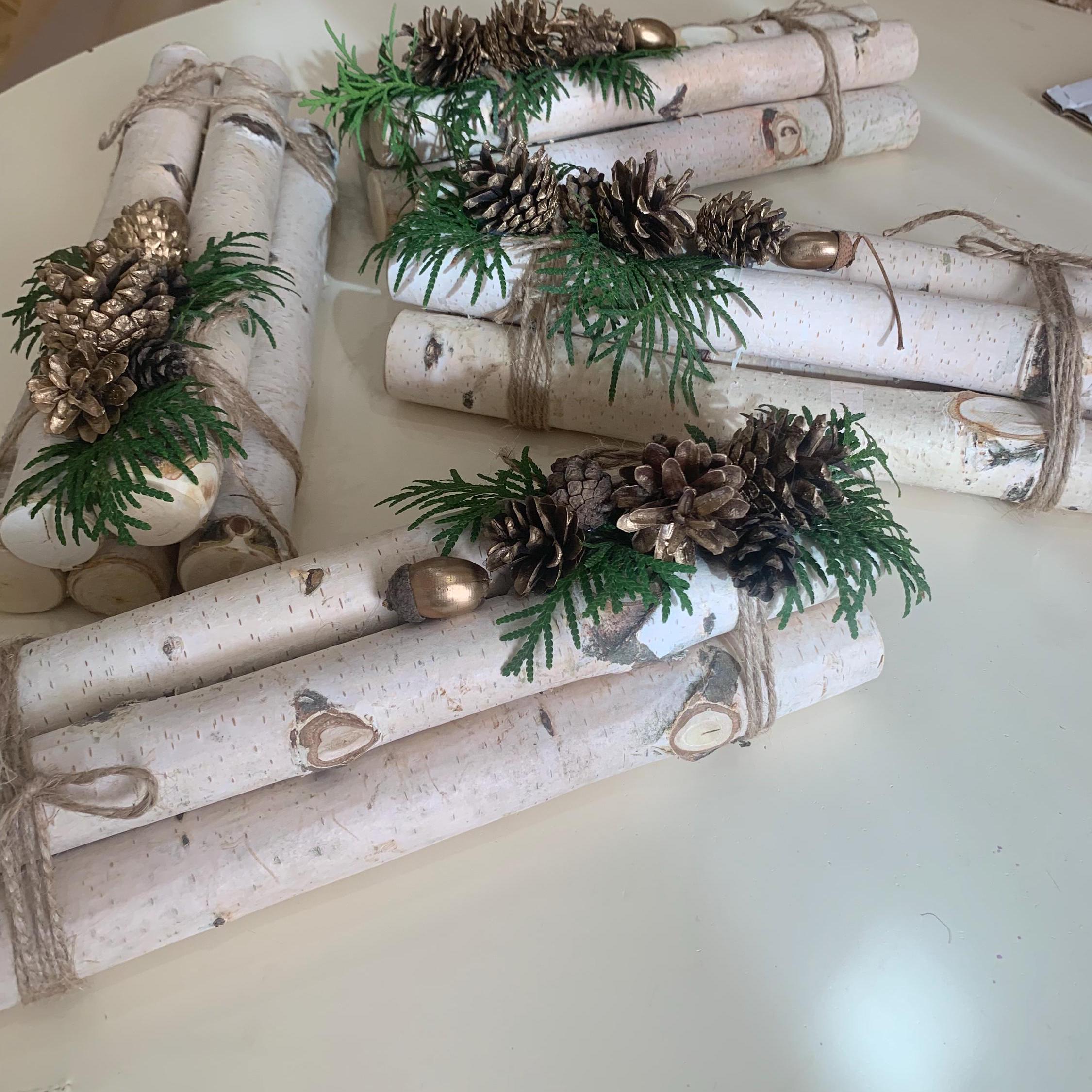 Christmas Birch Bundle Yule Log White Birch Fireplace Logs - Etsy