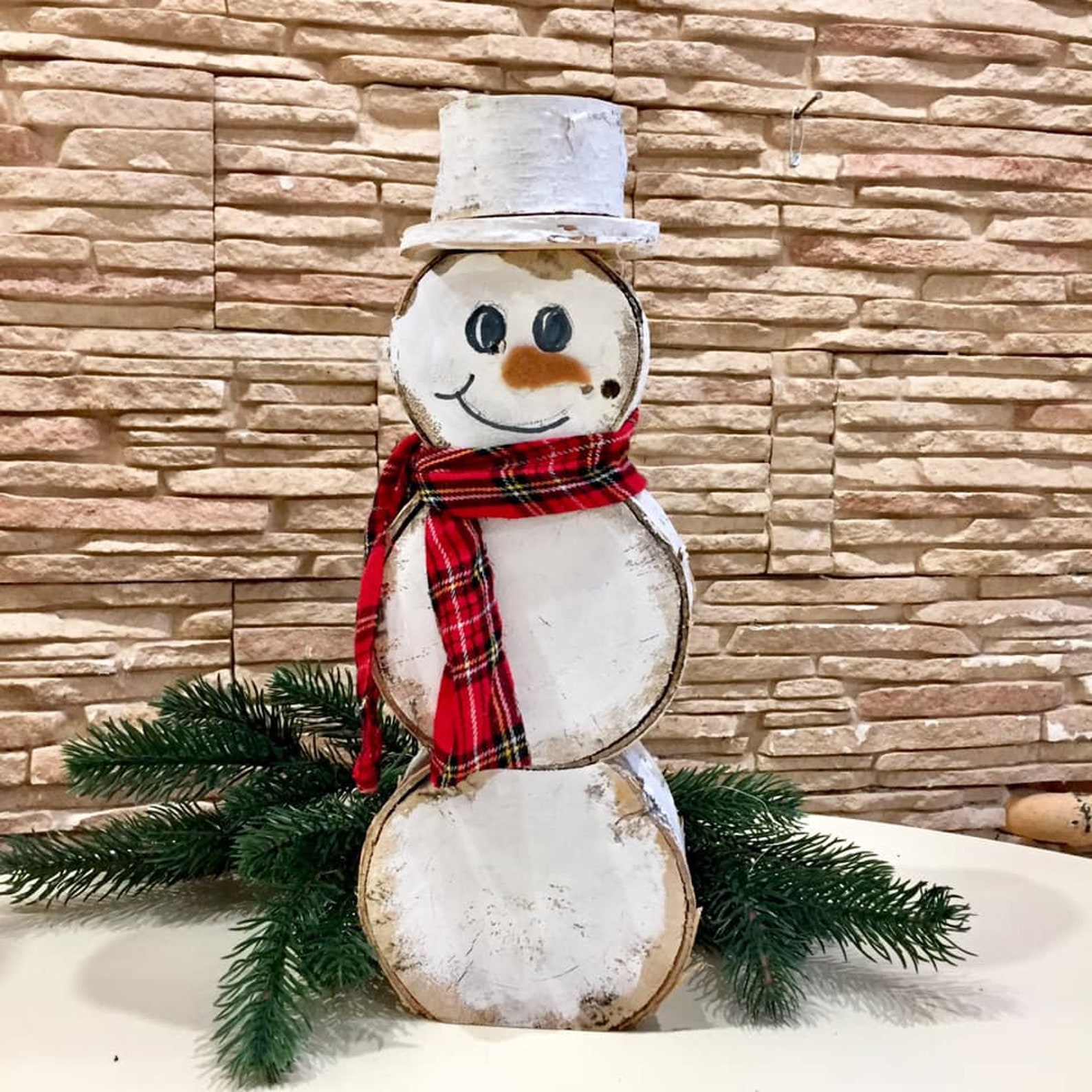 Wooden Snowmen Snowman Figurine Primitive Snowman | Etsy