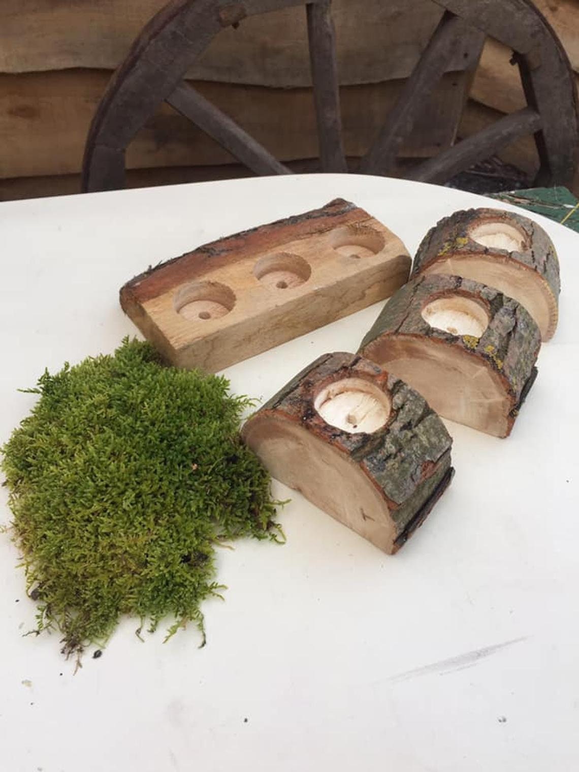 Log Candle Holder Tree Candle Holder Advent Candle Holder Wood | Etsy