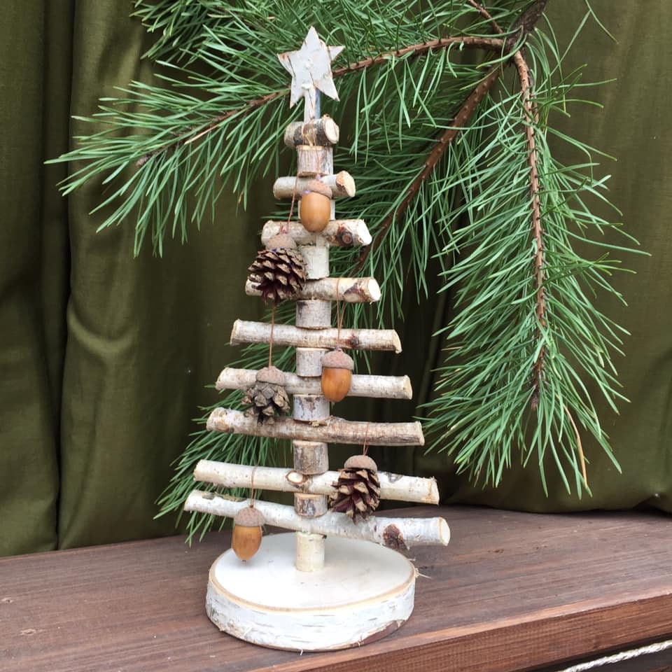 Mini Wood Christmas Tree Eco Birch Christmas Tree Birch Branch | Etsy