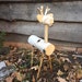 White Birch Christmas Wooden Reindeer Buck and Doe Reindeer Figurine ...