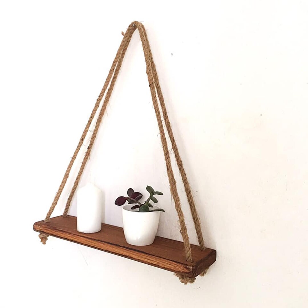 Rope Shelf Floating Shelves Triangle Shelf Hanging Shelves Rope - Etsy
