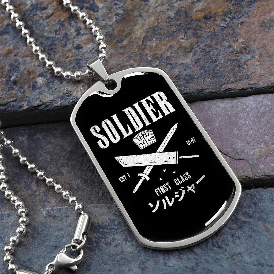 Soldier First Class Fantasy RPG Dog Tags | Gamer Dog Tags | Video Game ...