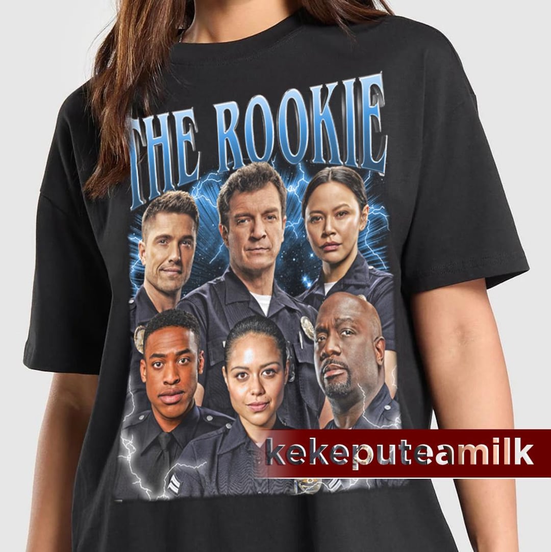 The Rookie T-shirt, TV Show Graphic Tee, Nathan Fillion LAPD Series ...
